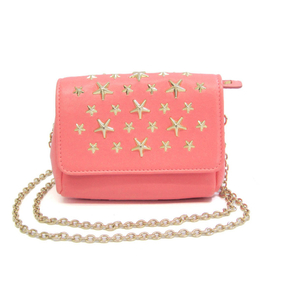 Jimmy Choo | Bags | Jimmy Choo Chain Pochette Womens Leather Studded ...